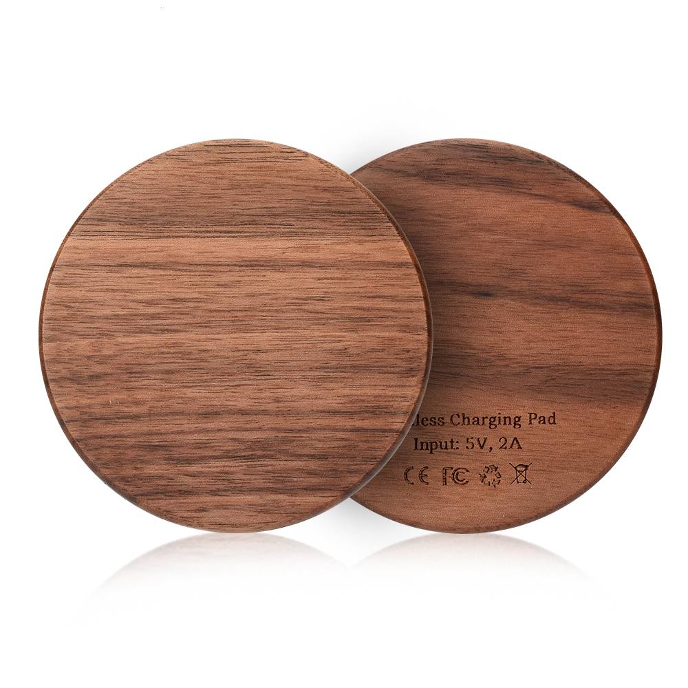 7.5W Wooden Style Wireless Charging Pad for iPhone and Samsung